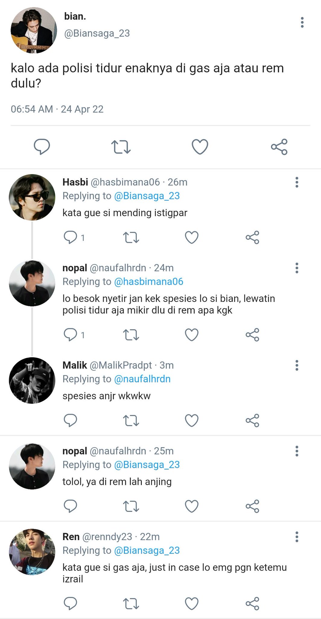 𝐑𝐞𝐧🧚🏻‍♀️ on Twitter: "64. gas atau rem? https://t.co/jI4r8F6hPe" / Twitter