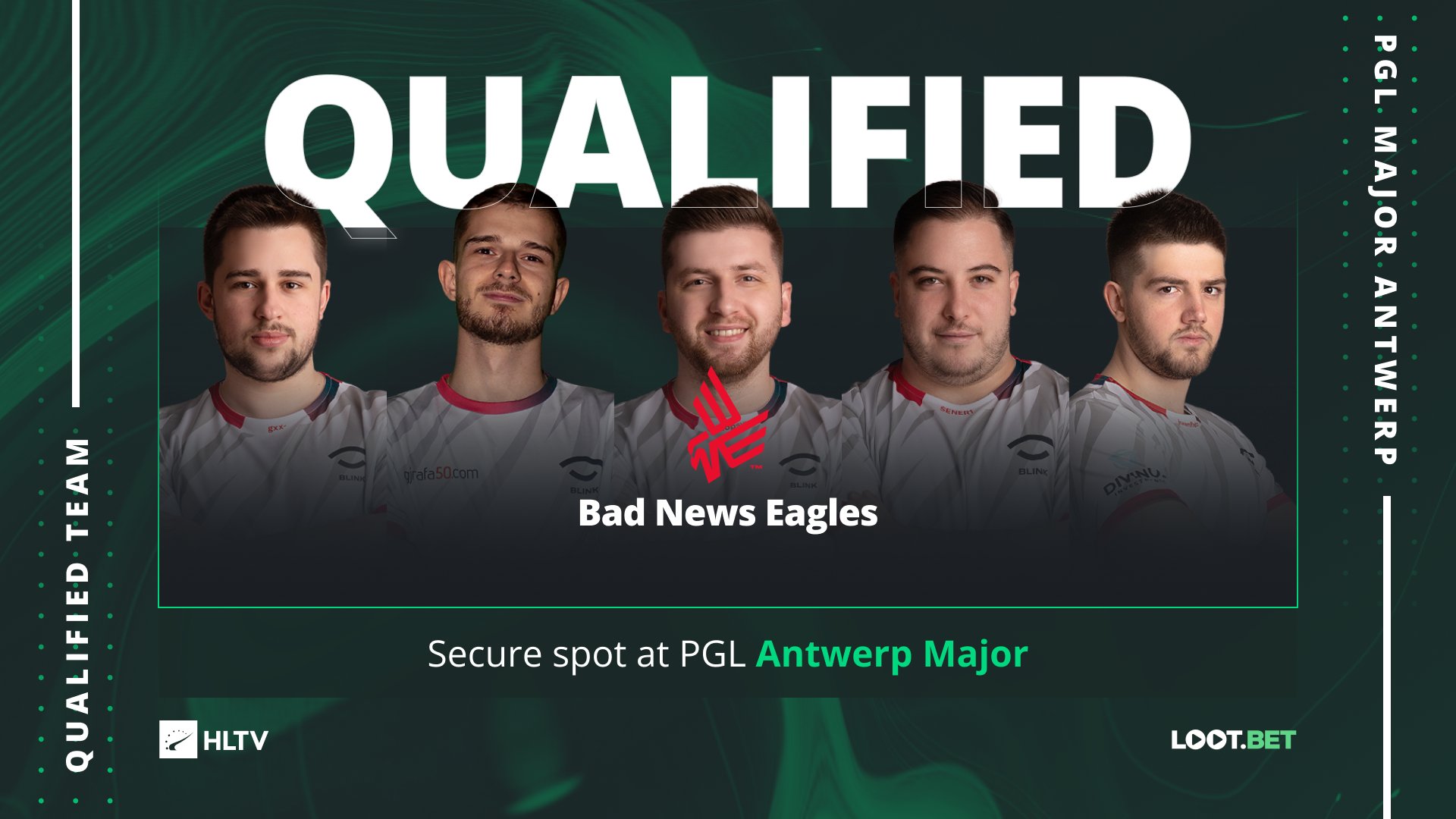 HLTV.org on Twitter: "🦅 Bad News Eagles are going to the Major! 🇨🇭 @rigoNcs 🇽🇰 @SENER1CSGO 🇽🇰 ...