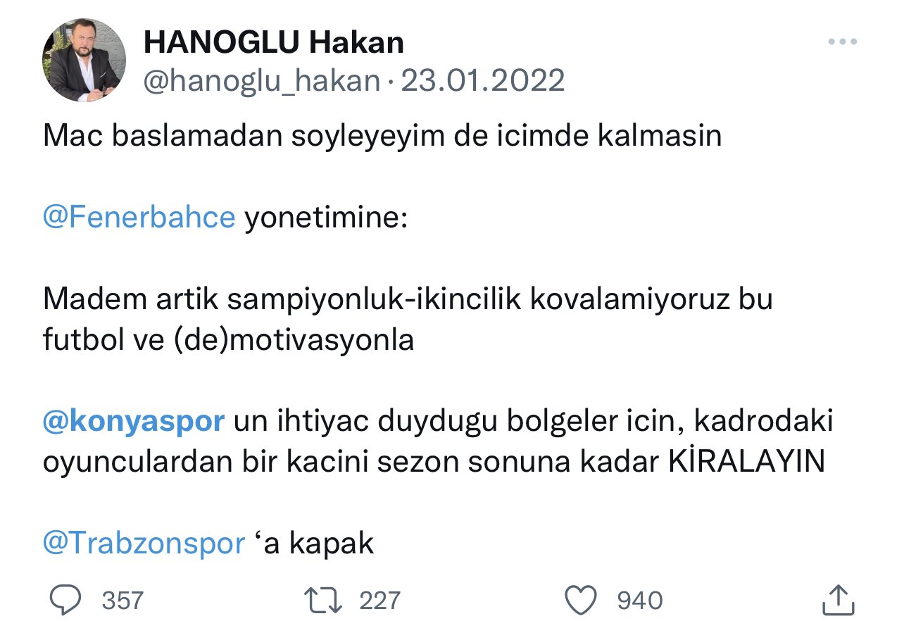 FORA on Twitter: "Konyaspor'a futbolcu veriyordunuz bir ara? Ne oldu o iş @hanoglu_hakan 😂😂 ...