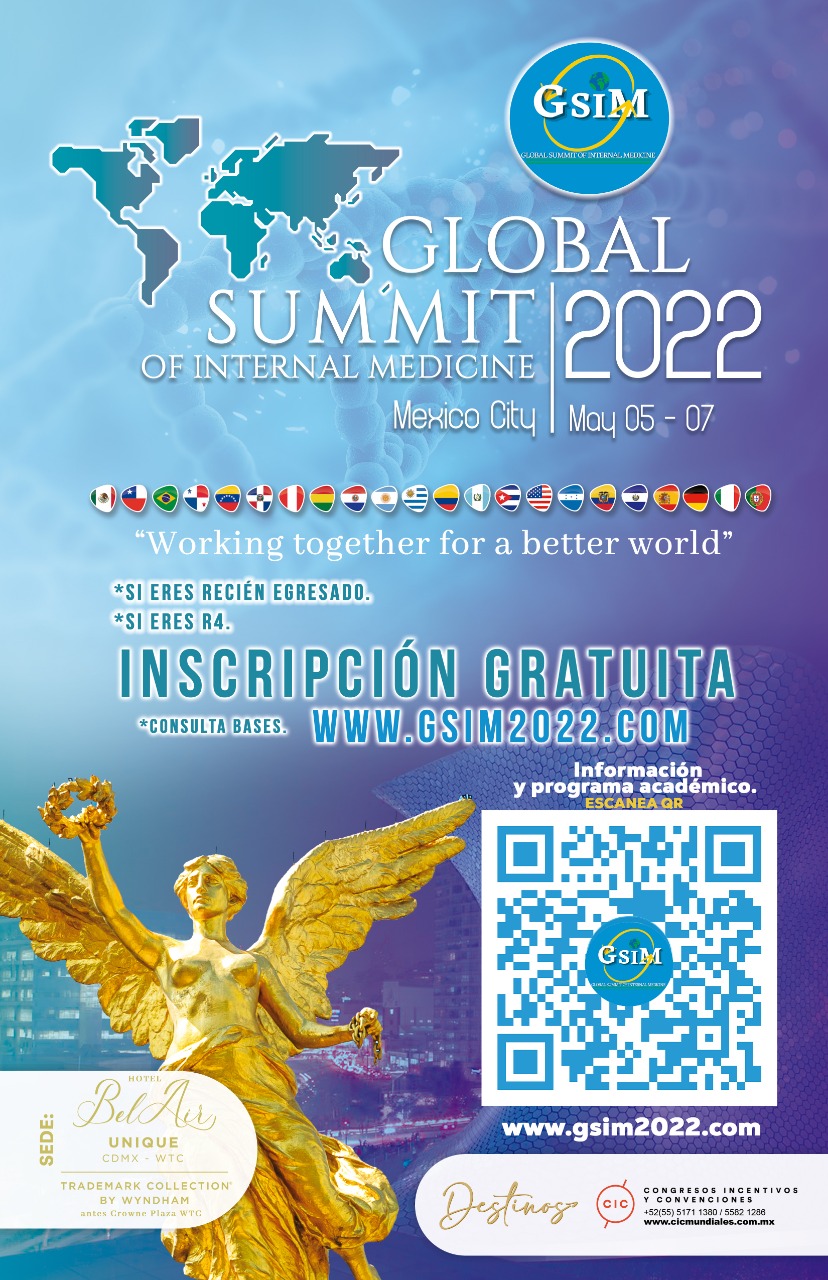 Mauricio Montelongo on Twitter: "🌎GLOBAL SUMMIT OF INTERNAL MEDICINE 🏥Del 05-07 de mayo de este ...