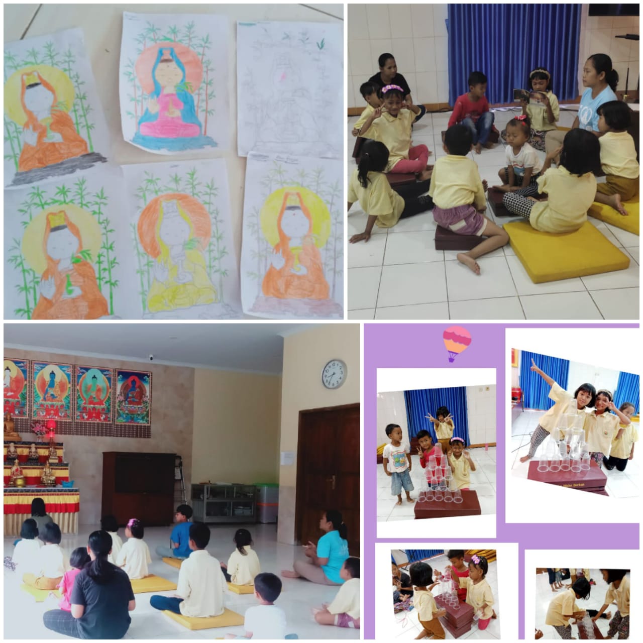 mewarnai gambar vihara