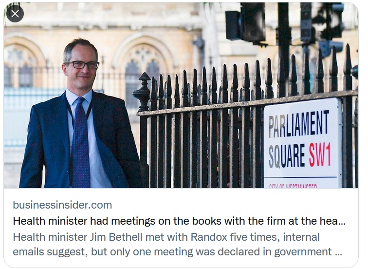 "British Prime Minister Tony Blair (R) smiles with his Slovenian counterpart Anton Rop 23 June ...