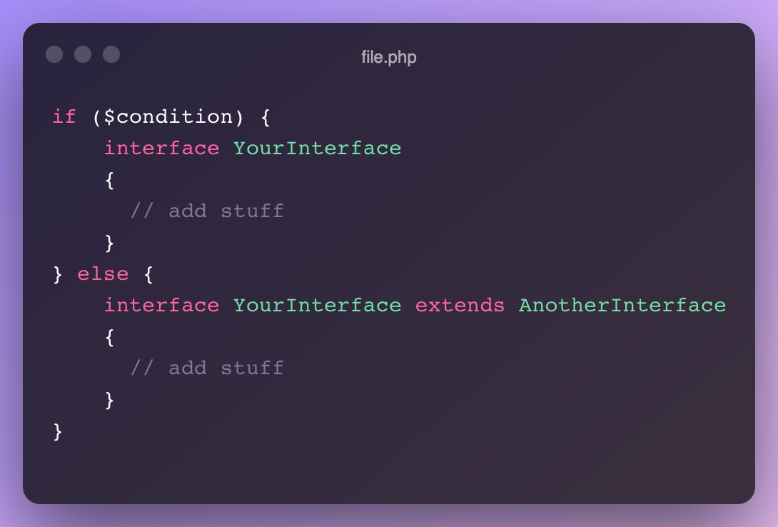 You Can Dynamically Create And Extend Interfaces In Php Laravel Code Tips 