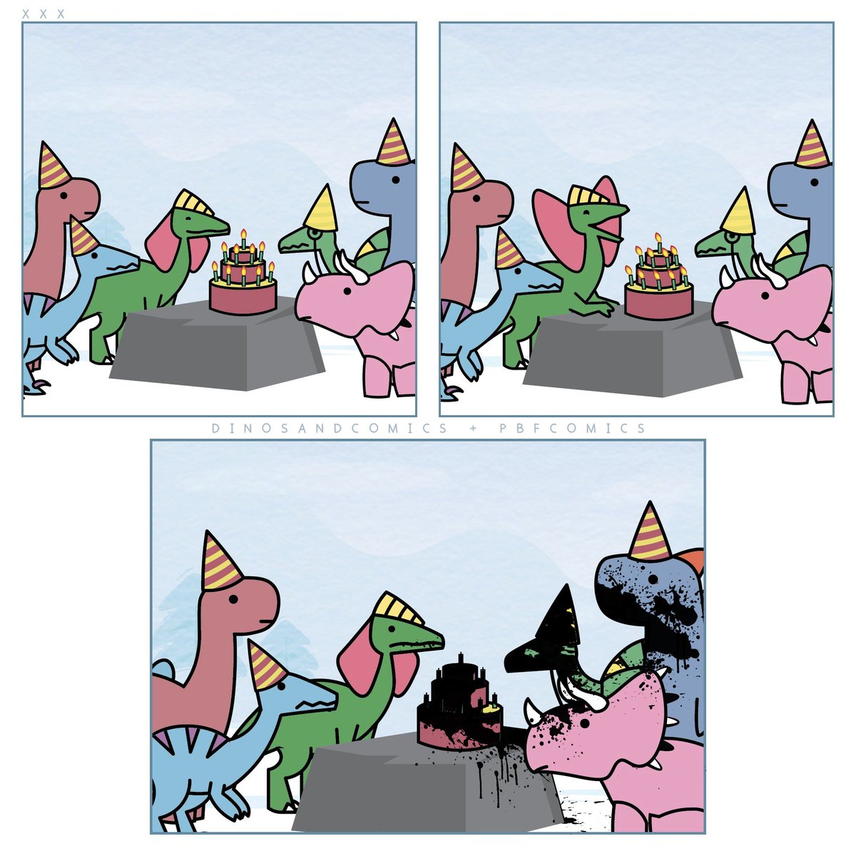 「with @dino_comics again! 」|The Perry Bible Fellowshipの漫画