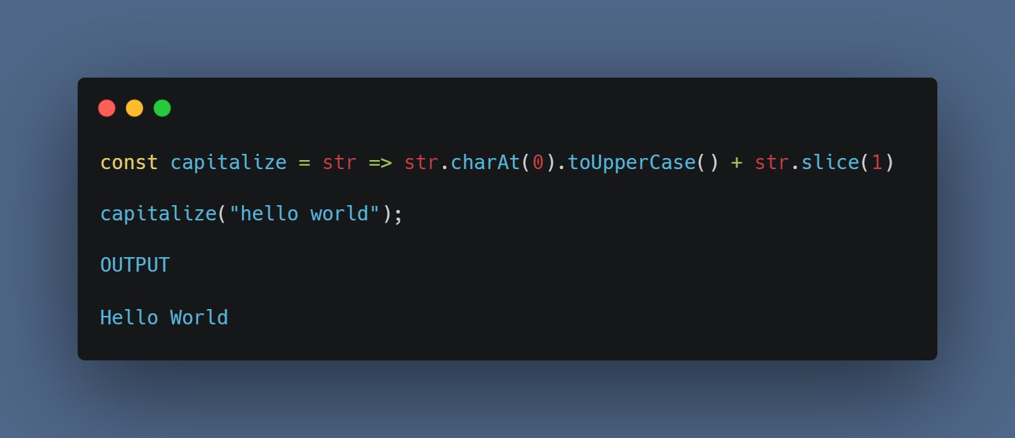 Ayush Thakur on Twitter: "2️⃣ Capitalize a string https://t.co/QvPSLYAhG6" / Twitter