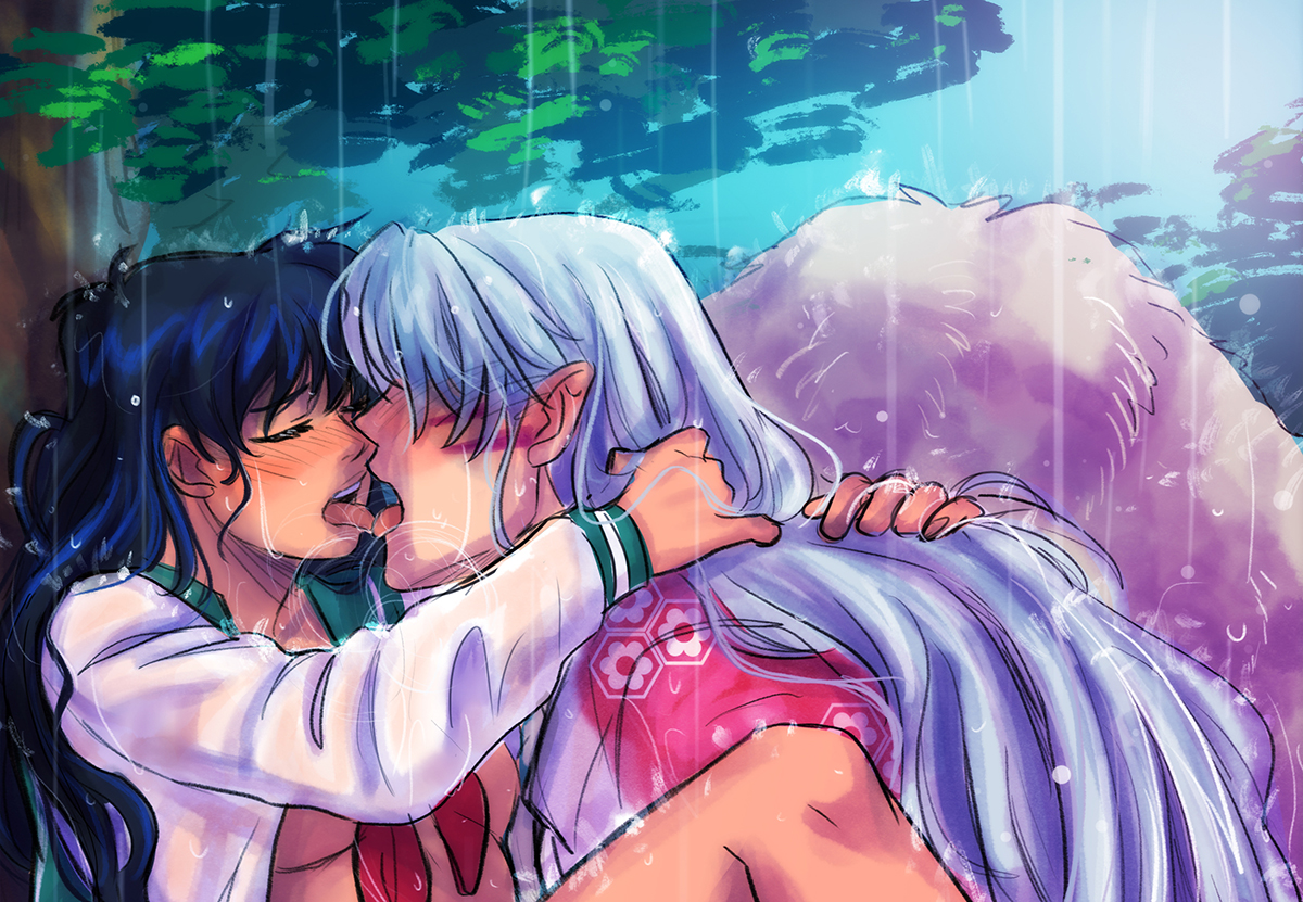 YoukaiYume on Twitter: "It's raining, it's pouring but they don't mind getting a little...wet ...