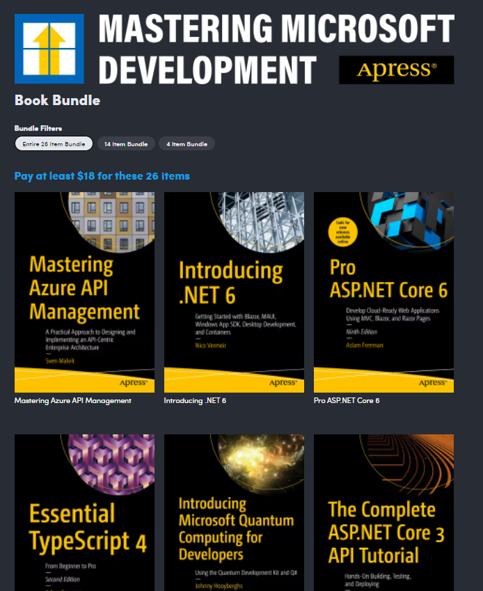 Wario64 on Twitter: "Humble Book Bundle: Mastering Microsoft Development https://t.co/9zvjja4Env ...