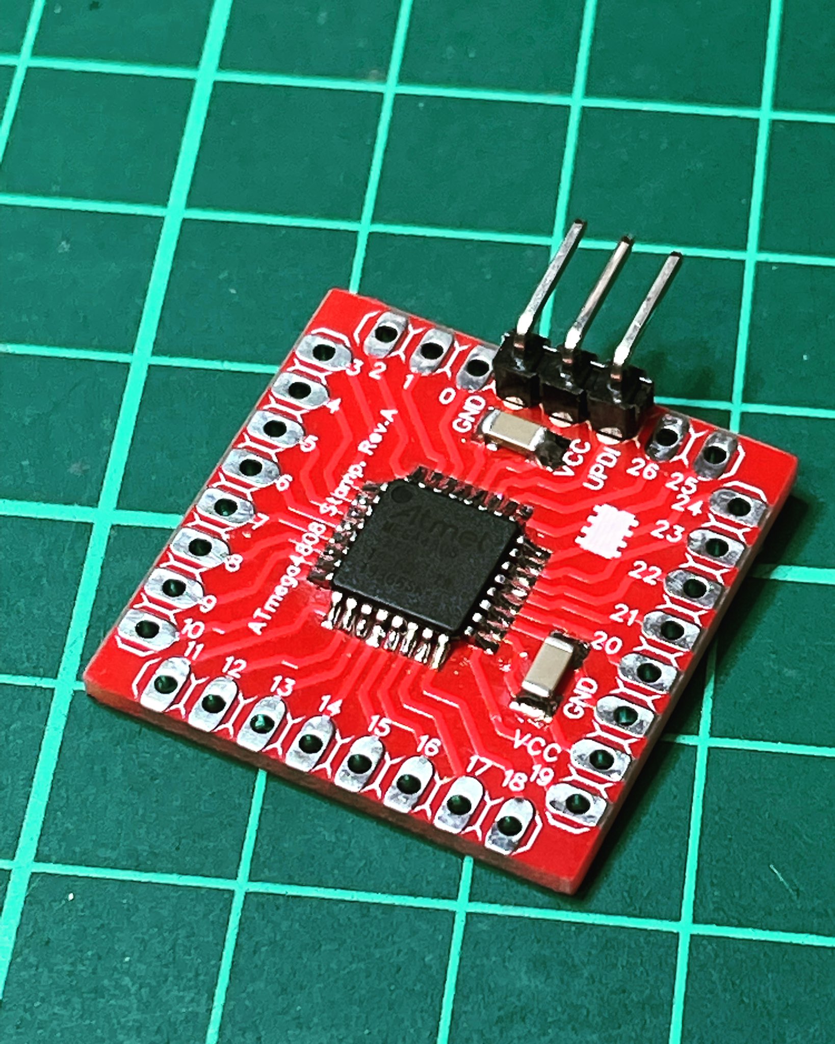 Arduino Praxis On Twitter Atmega4808 Stamp Stamp Sized Arduino Power Microchipmakes Pcb 0435