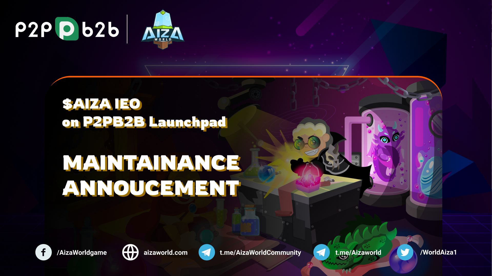 Aiza World on Twitter: "‼️ALERT - MAINTAINANCE MODE ON P2PB2B. When the system is back to normal ...