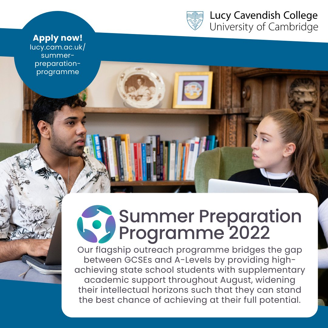 Lucy Cavendish College Admissions on Twitter: "🌟We're delighted to launch the Summer Preparation ...