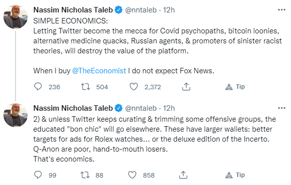 Anatoly Karlin 🚀🪨🛰️💥 on Twitter: "Taleb could always make his own platform. https://t.co ...