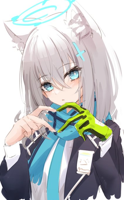 「shiroko (blue archive) simple background」Fan Art(Popular)