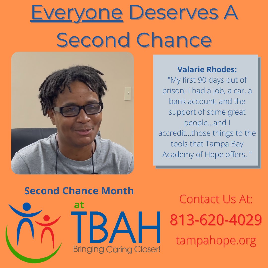 Tampa Bay Academy of Hope on Twitter: "Valarie Rhodes got a Second Chance and has never looked ...