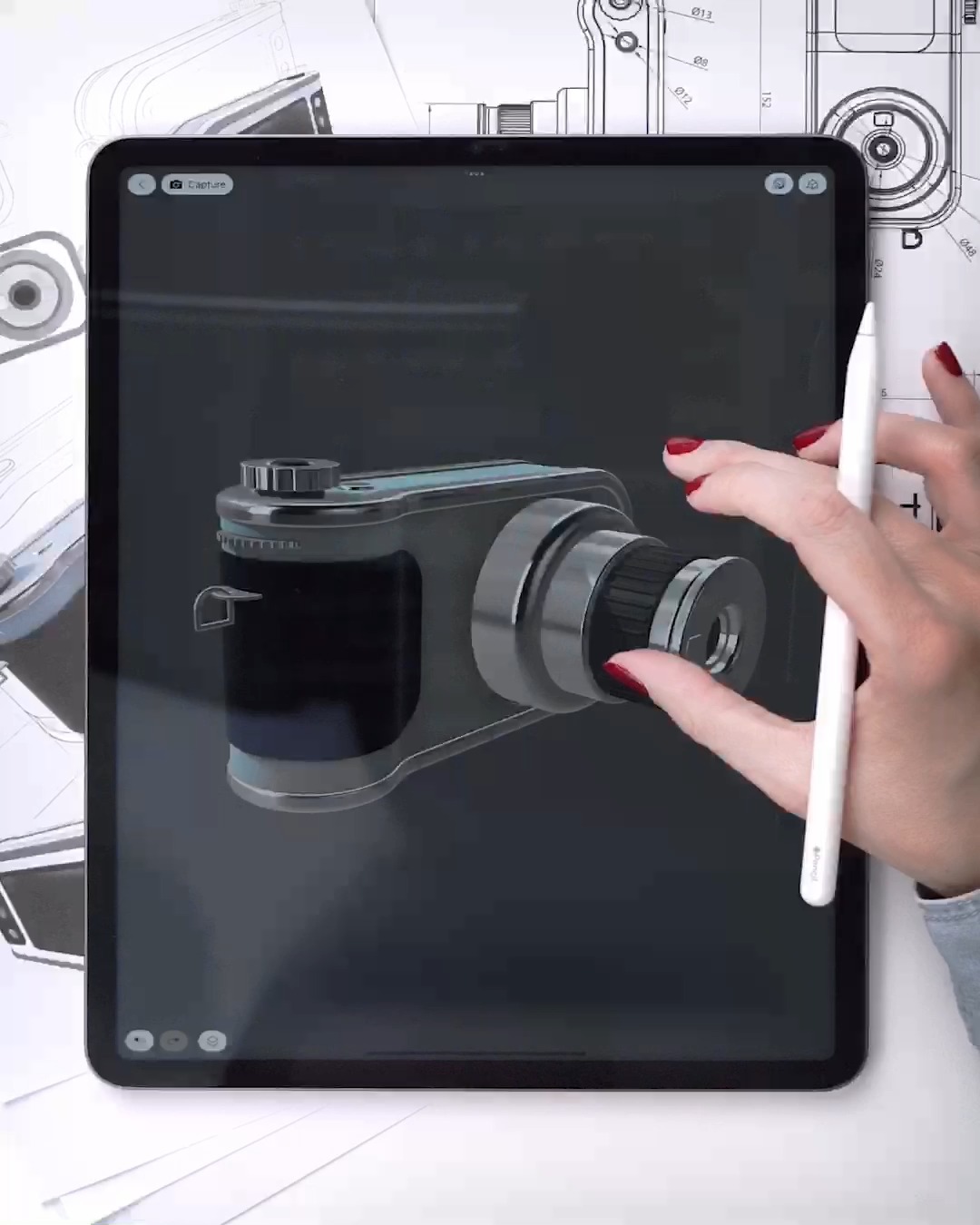 Shapr3D on Twitter: "The #camera is rolling, can you roll with it? Using #Shapr3D, we went from ...