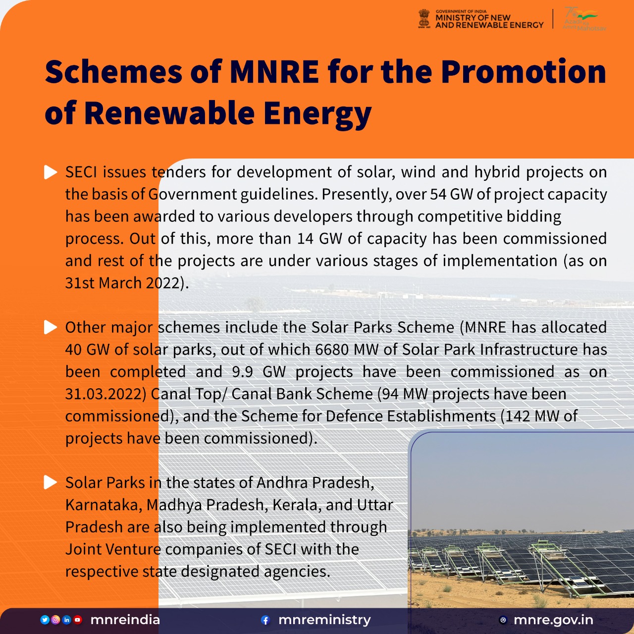 Ministry of New and Renewable Energy (MNRE) on Twitter: "@SECI_Ltd is an implementing agency of ...