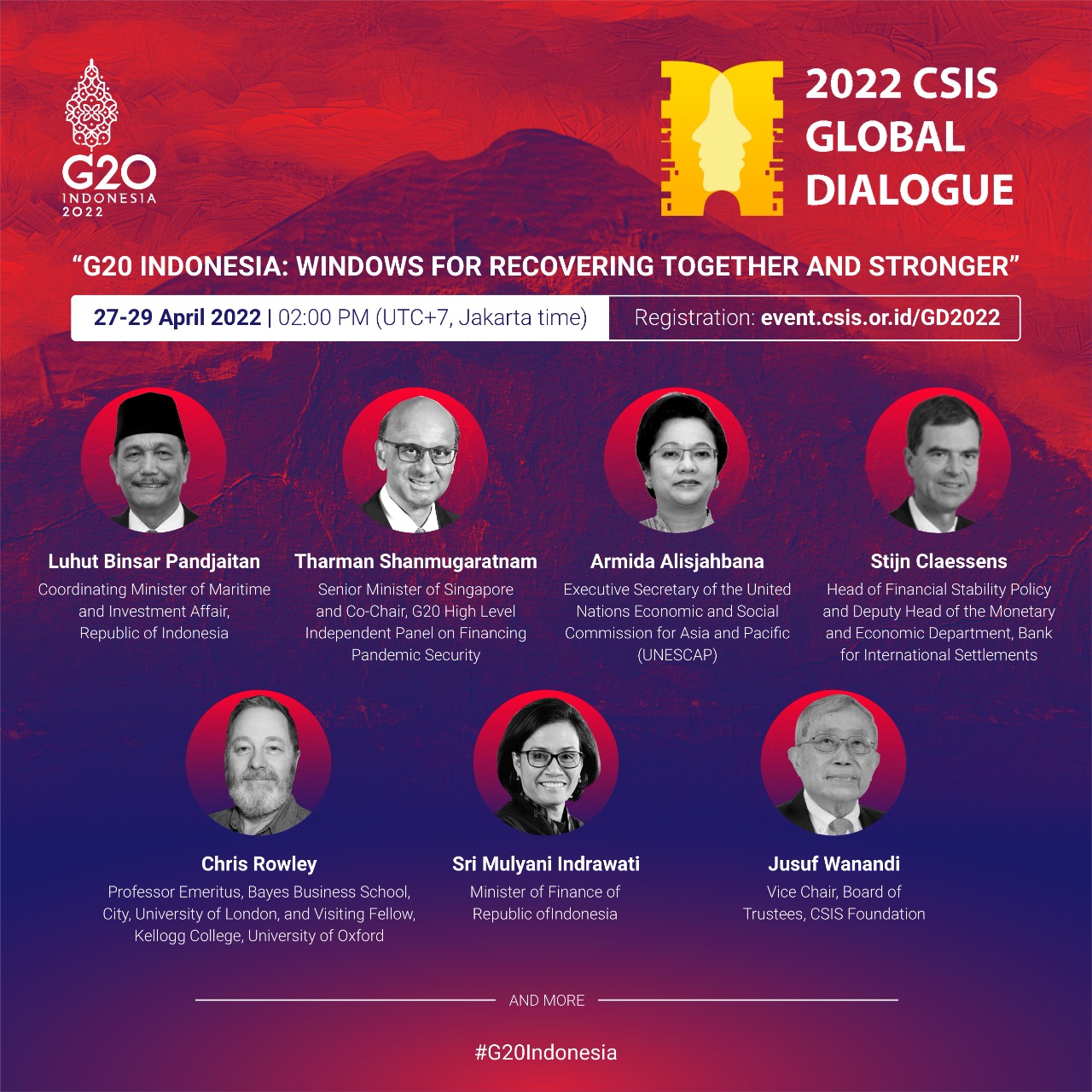 G20 Indonesia on Twitter: "Don't miss the annual event of CSIS Global Dialogue 2022 “G20 ...