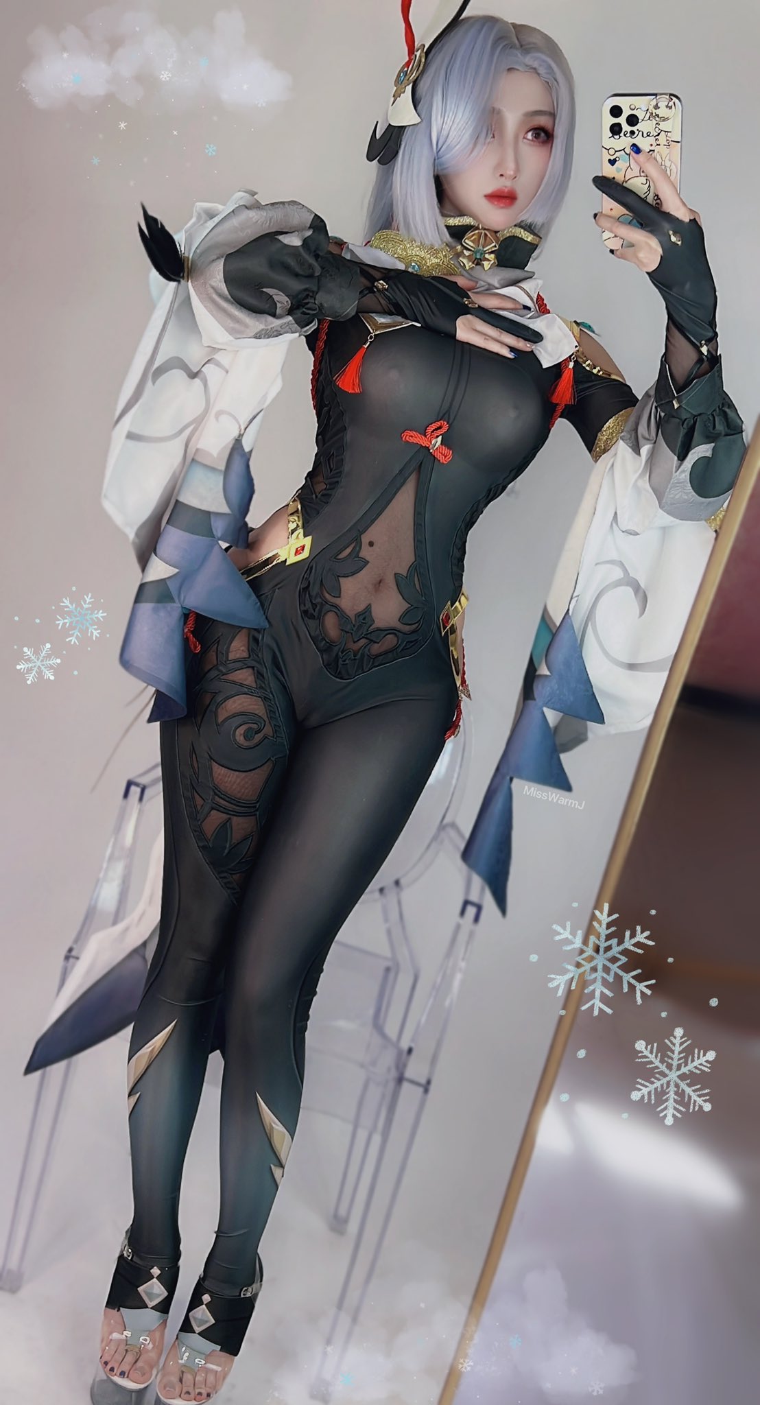 MissWarmJ3 on Twitter: "game : Genshin Impact #原神 bingo i am cosplay Shenhe! is this the view ...