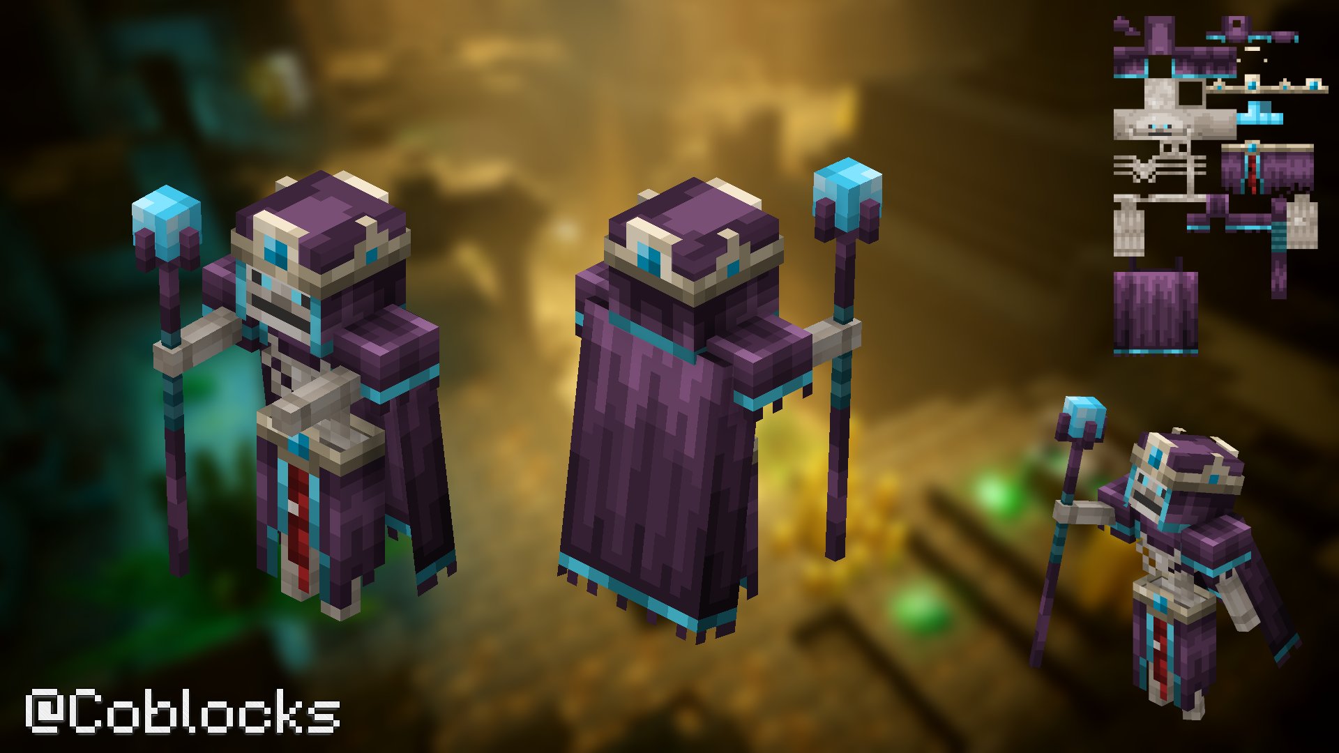 Evoker Guy on Twitter: "Necromancer Skeleton For A Possible Undead/Boss Update #Minecraft https ...