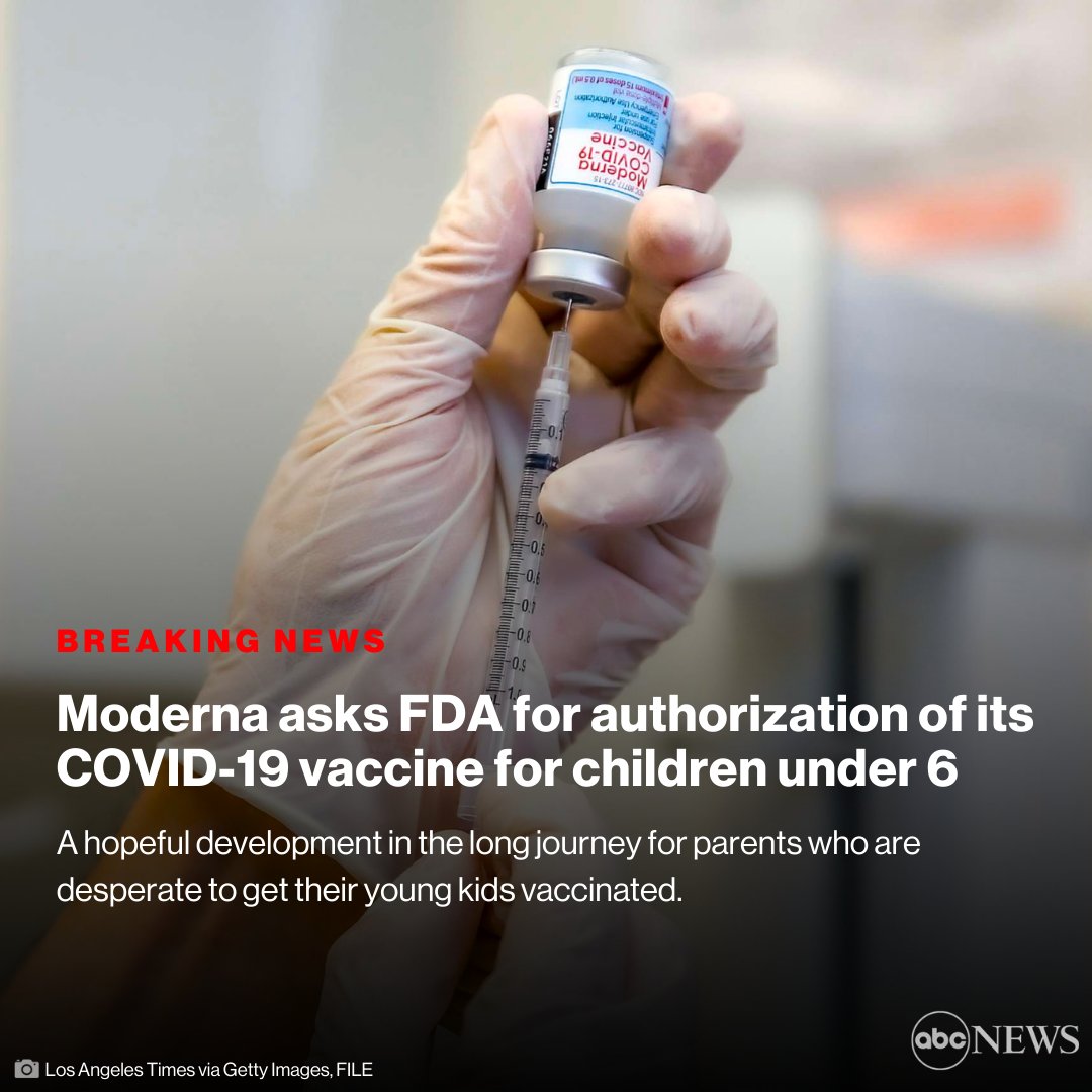 JUST IN: Moderna asks FDA for authorization of its COVID-19 vaccine for ...