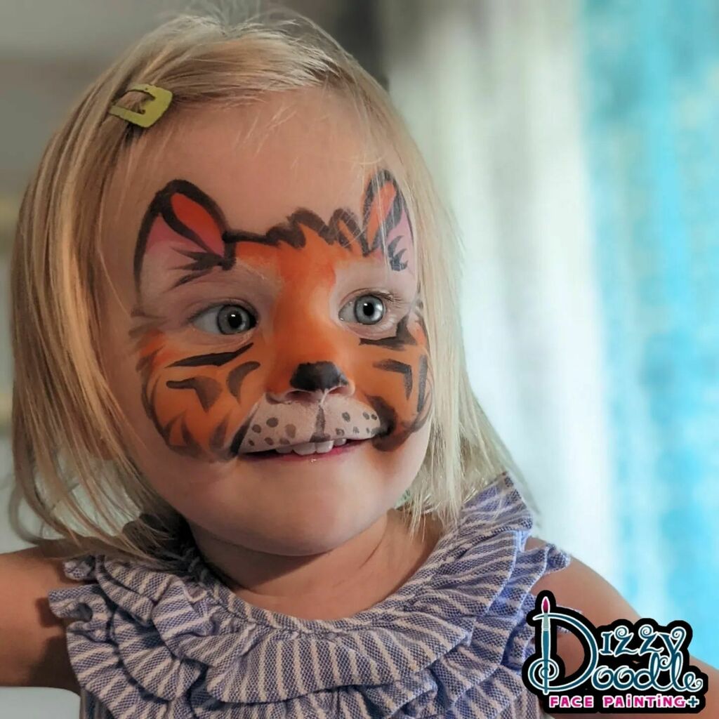 Simple Zebra Face Paint