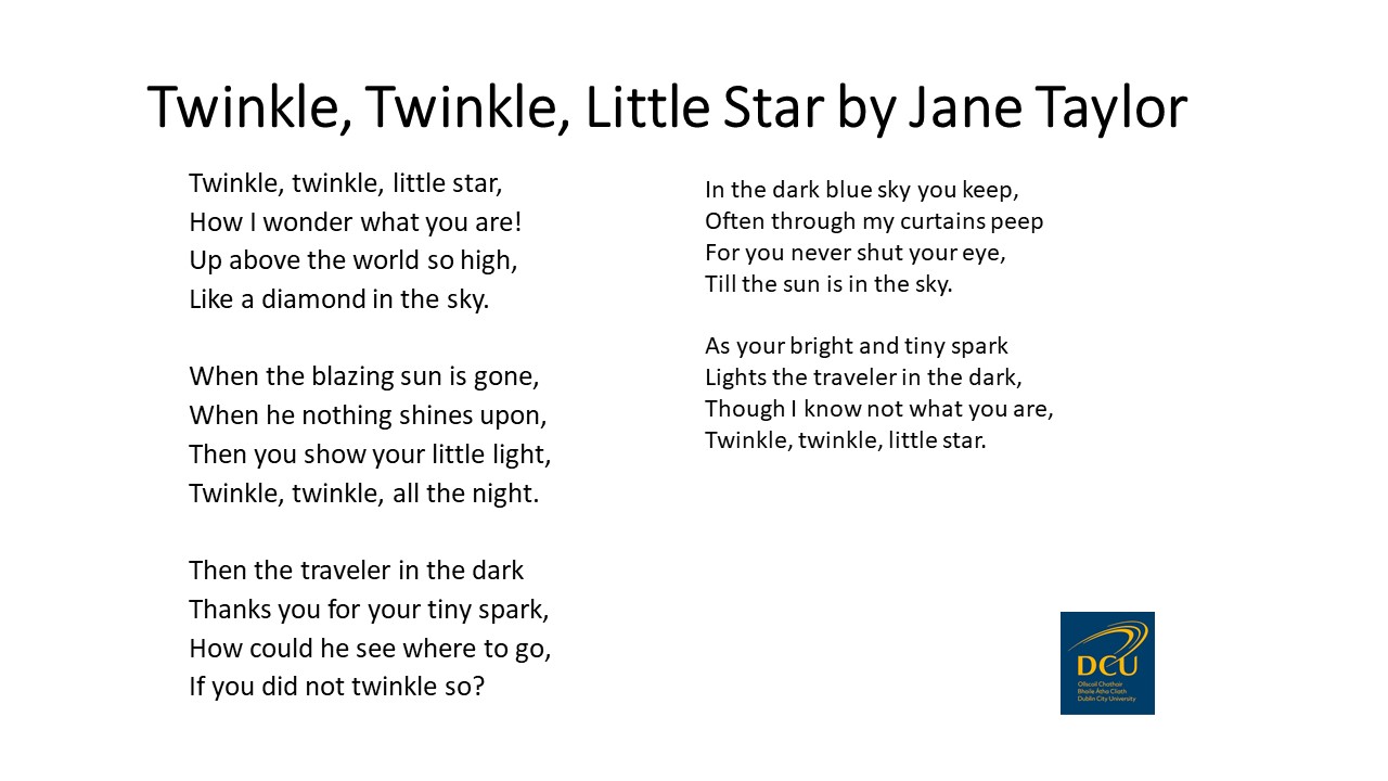Twinkle Twinkle Little Star Lyrics