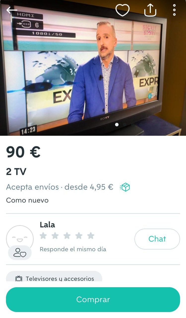 Juan Luis Tena on Twitter: "Me acaban de pasar esto. Estoy a la venta en @wallapop...baratito ...