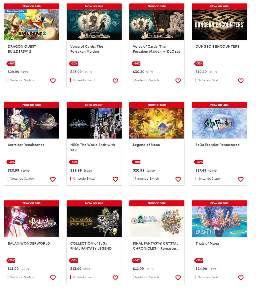 Wario64 on Twitter: "Square Enix sale on US eShop https://t.co/t4y31k1urz https://t.co ...