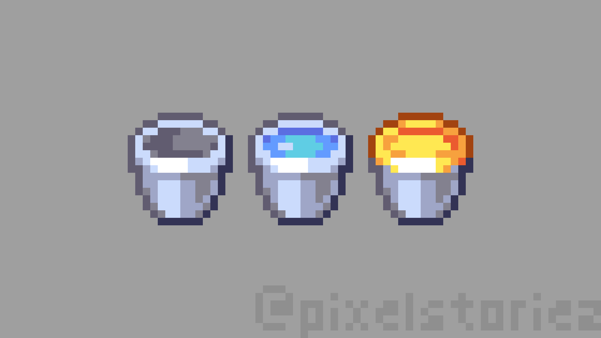 Minecraft Bucket Pixel Art