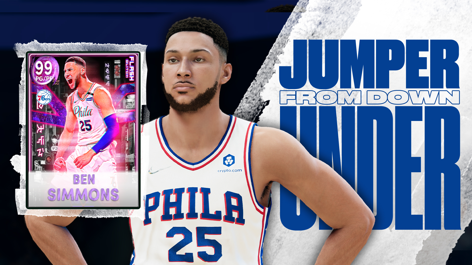NBA 2K22 MyTEAM on Twitter: "Shoot 3s with Ben Simmons in MyTEAM 👀 His Glitched Dark Matter card ...