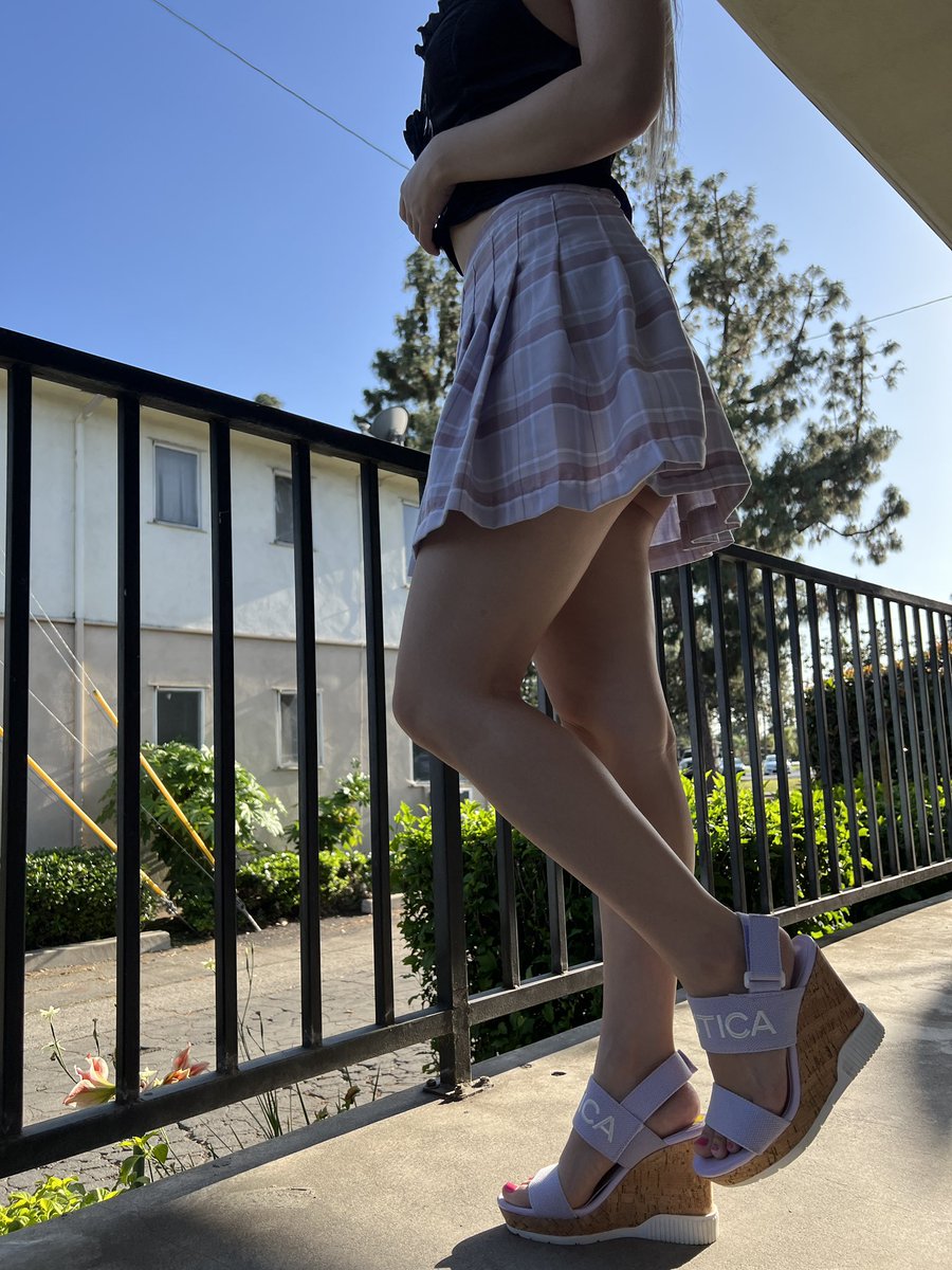 New shoes 👀 up skirt video and more on my OF ~🤍🤍 https://t.co ...