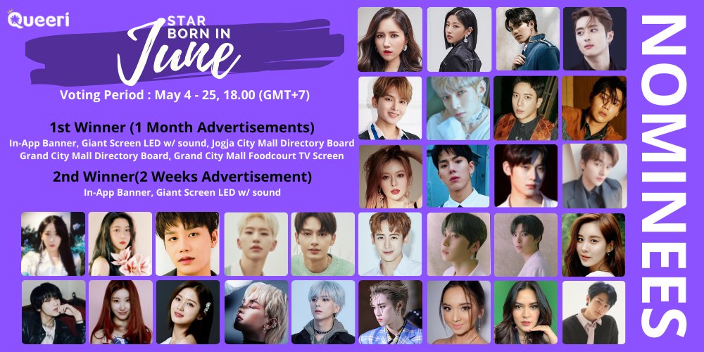 QueeRI on Twitter: "COMING SOON‼️ ⭐Star Born in June⭐ Voting Period: May 4 - 25 at 6 PM (GMT+7 ...