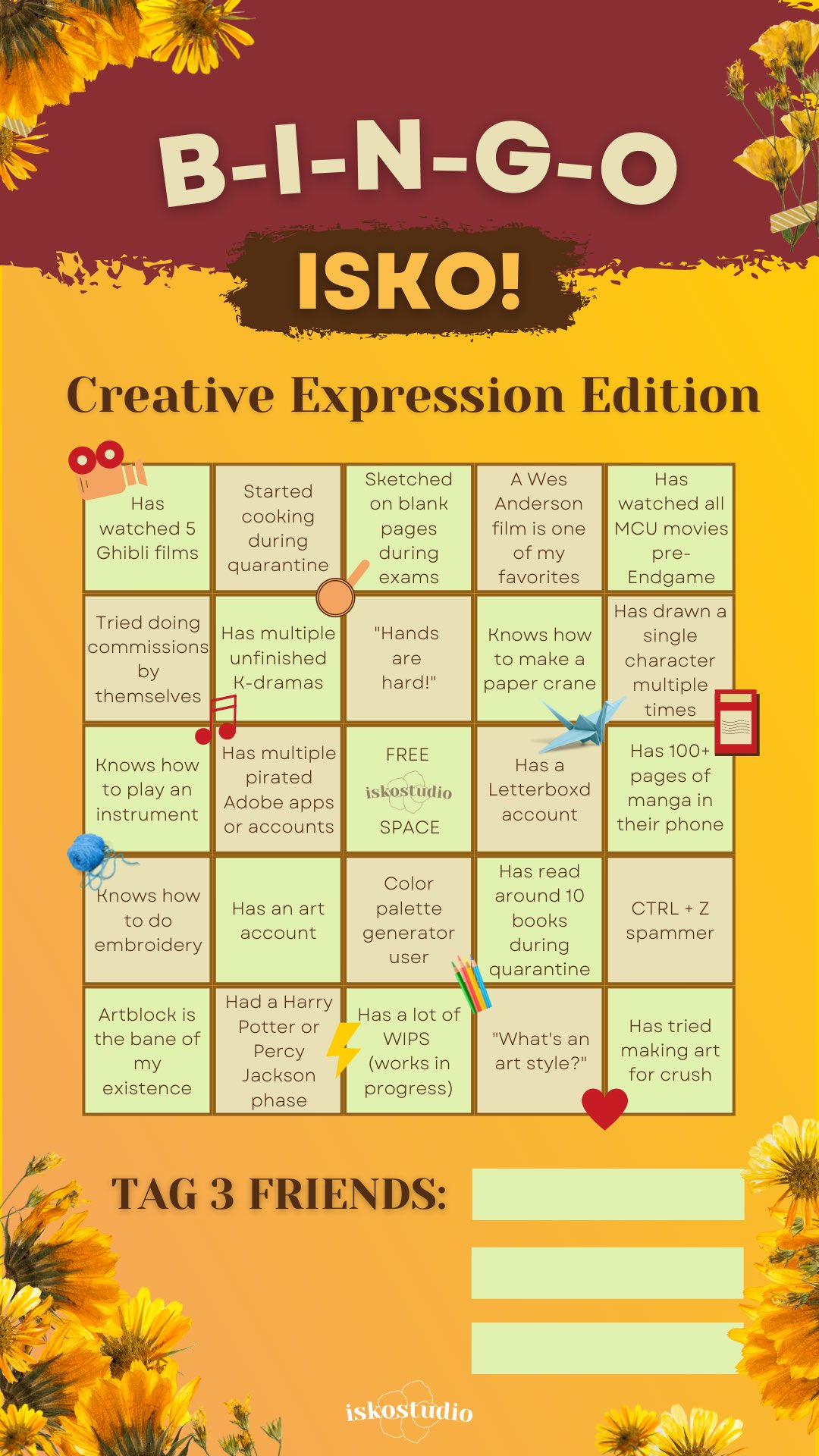 iskostudio on Twitter: "B-I-N-G-O Isko! Time to express yourself: iskolor the boxes kung guilty ...