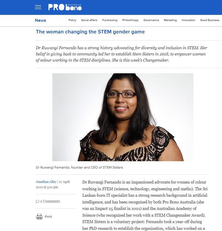 STEMSisters on Twitter: "@STEMSistersorg Our founder and Director, Dr Ruwangi Fernando (she/her ...