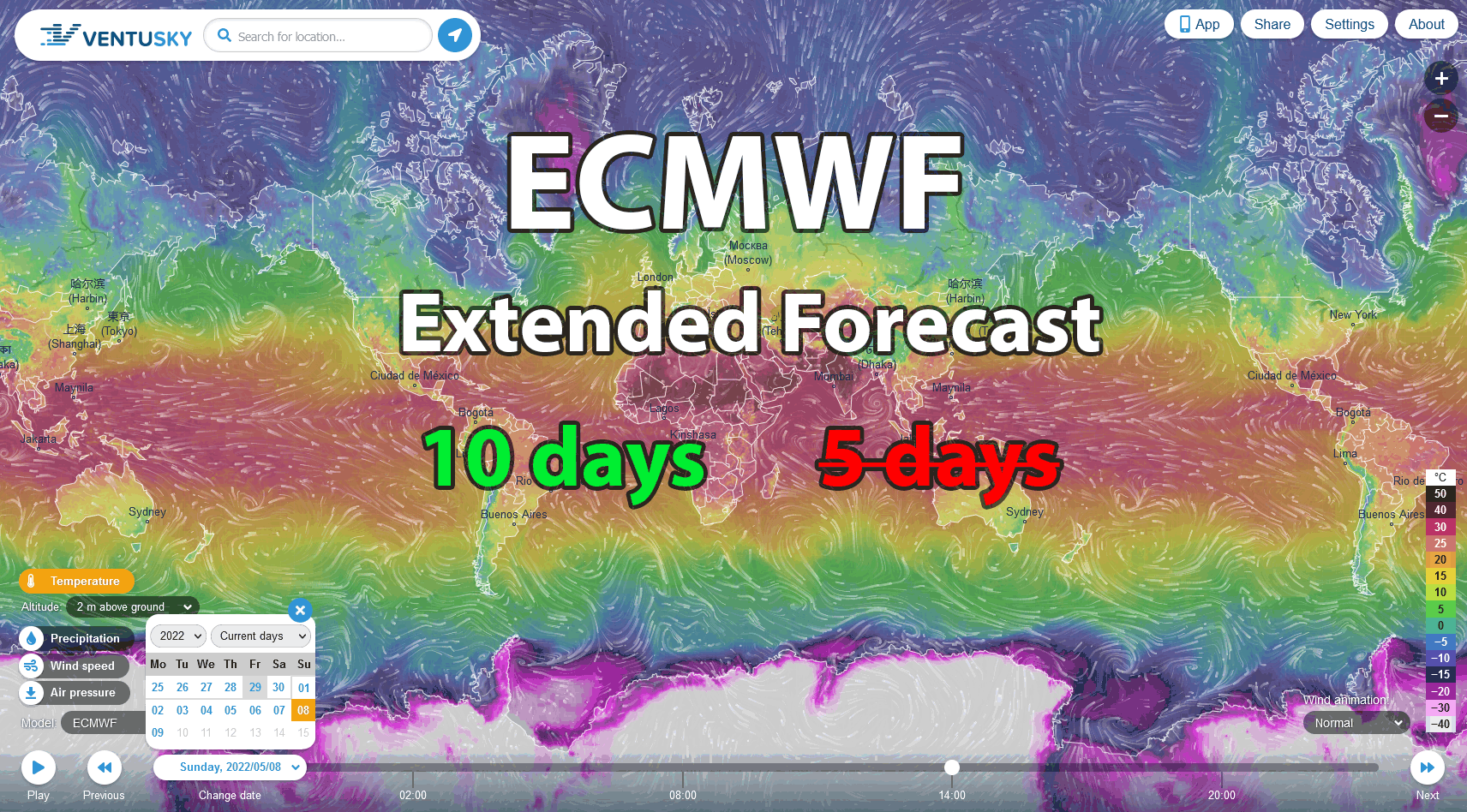 Ventusky on Twitter: "We have just extended the amount of data offered from the ECMWF model. 🤗 ...