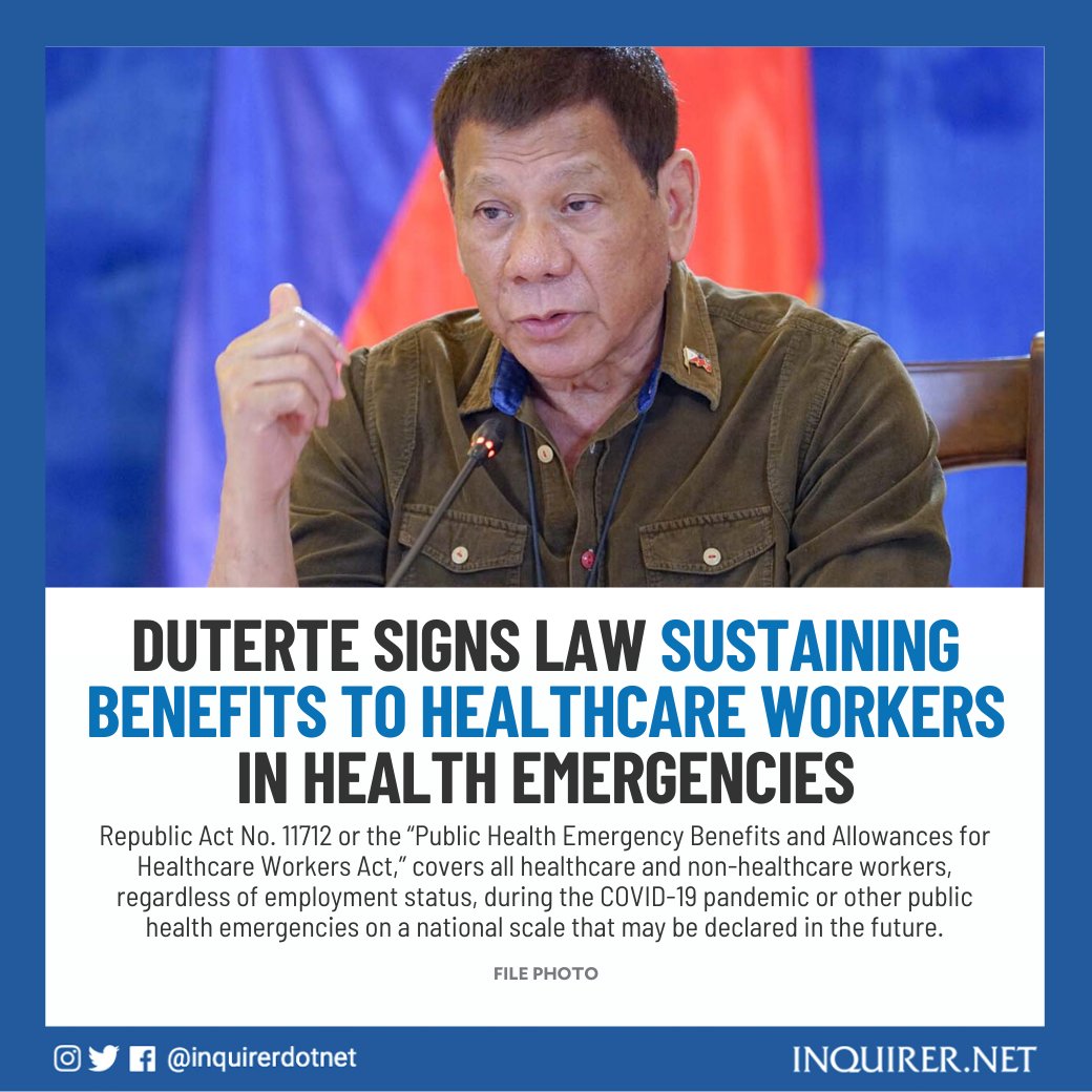 Inquirer on Twitter: "President Rodrigo Duterte has signed a measure ...