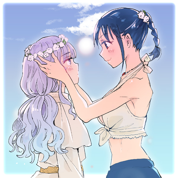 らくがき EARTH GIRLSのサキナとユメ by みら@peachpulsar@peachpulsar on Twitter : r/yuri_jp