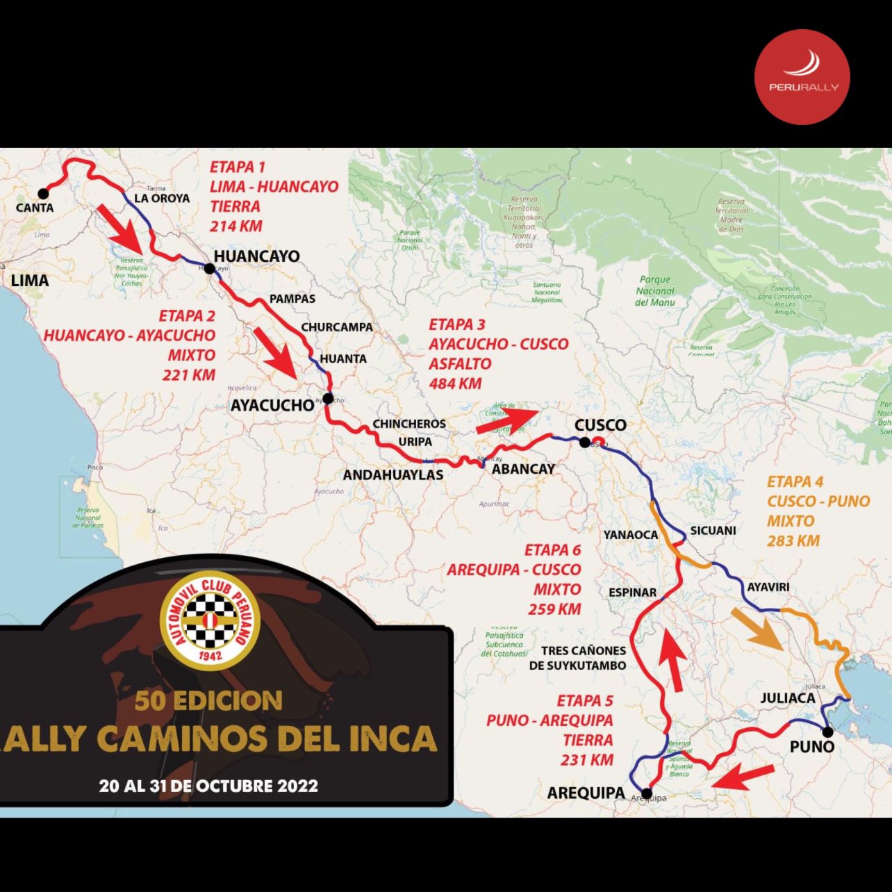 Mapa Ruta De Los Incas