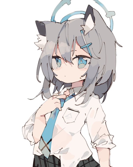 「shiroko (blue archive) simple background」Fan Art(Popular)｜4pages