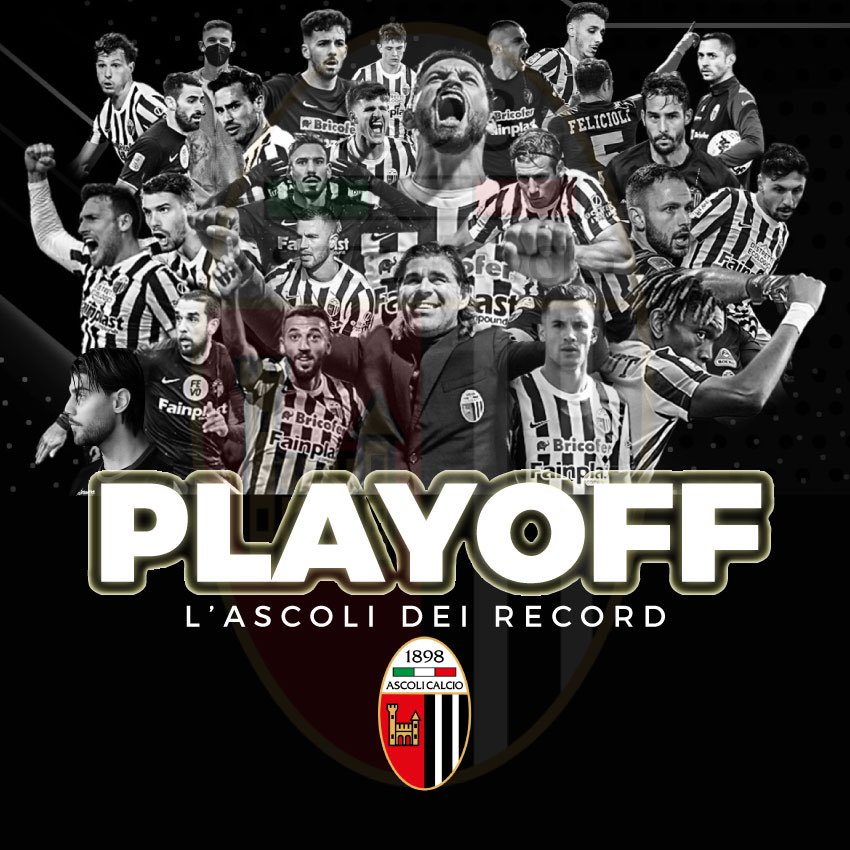 Ascoli Calcio 1898 FC Logo, Italian Football Club, Metal Emblem, Black ...