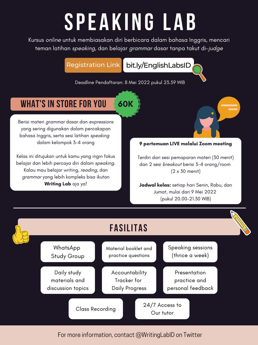 📝WRITING LAB (Season 1 & 2) AND SPEAKING LAB REGISTRATION 📝 "Gimana sih cara biar bisa nulis ...