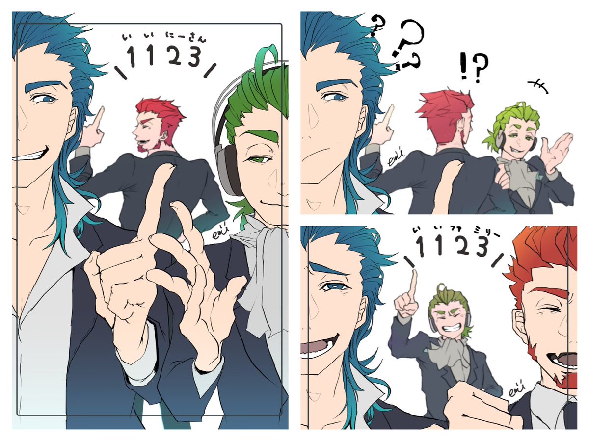 2broメンバーの誕生日目前だから過去絵で盛り上げようぜ どんどんぱふぱふ〜 」emüの漫画