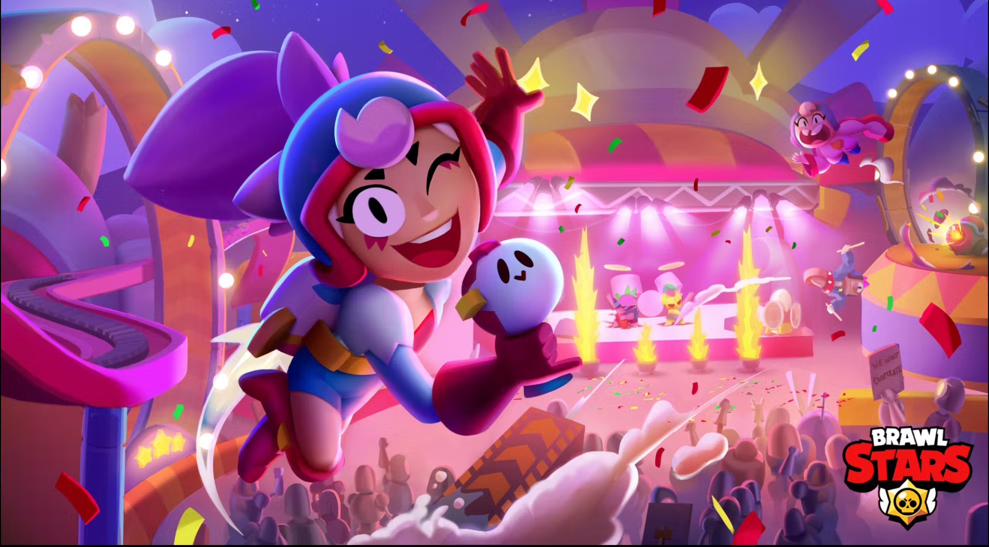 Brawl Stars On Twitter She Flies She Sings Shes The Starr Of The Stuntshow 🚀🎙 Janet Will