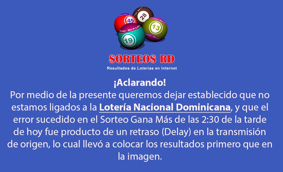 Loterias Dominicanas on Twitter: "SORTEOS RD, Es un portal de loterías dedicado a mostrar los ...