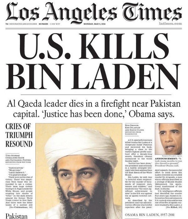 Prof Frank McDonough on Twitter: "2 May 2011. Osama bin Laden (aged 54 ...