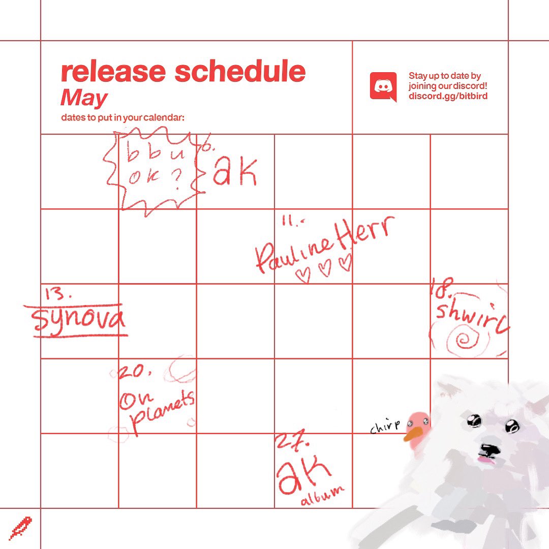 bitbird on Twitter: "Our schedule for May! 📆 https://t.co/O1EKYSvtWN" / Twitter