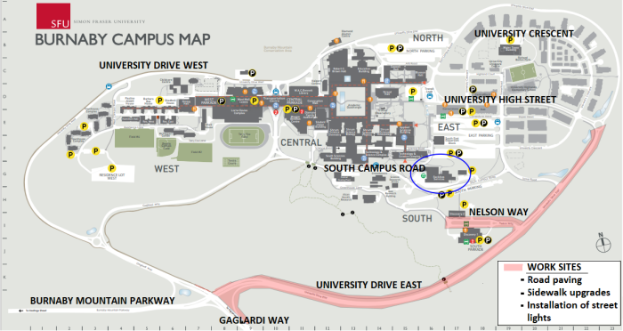 Simon Fraser University Map
