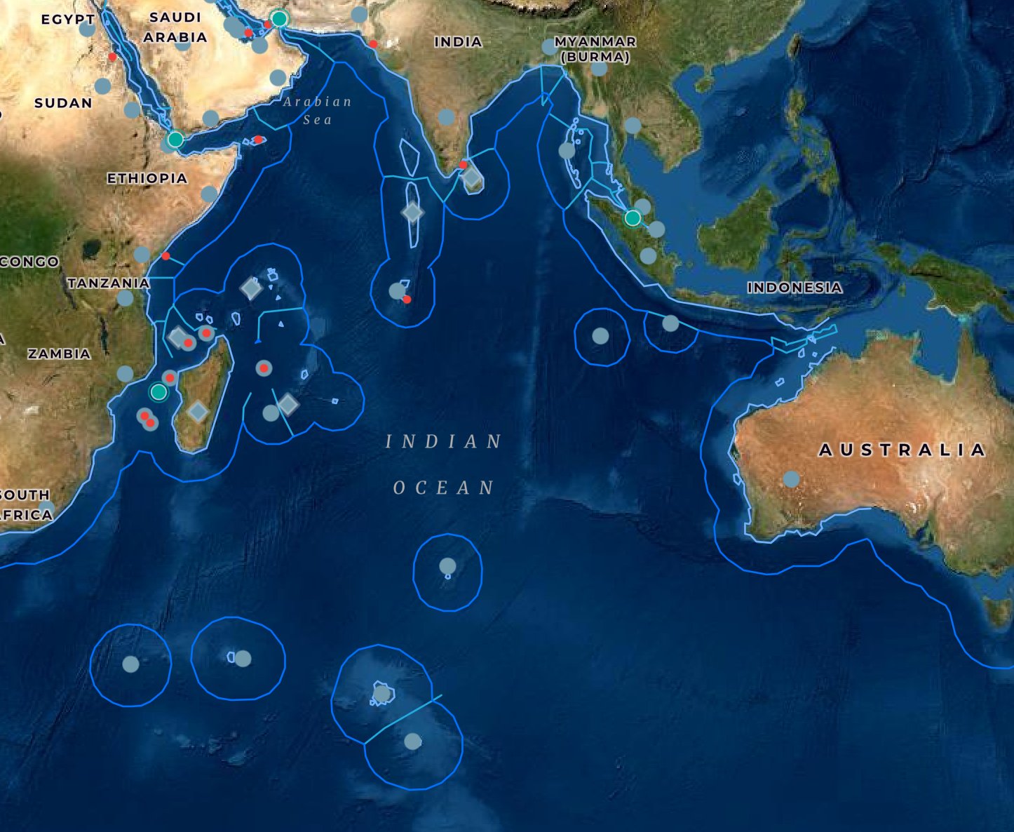 Indian Ocean Interactive Map Buy Indian Ocean (NG Ocean Floor Maps)