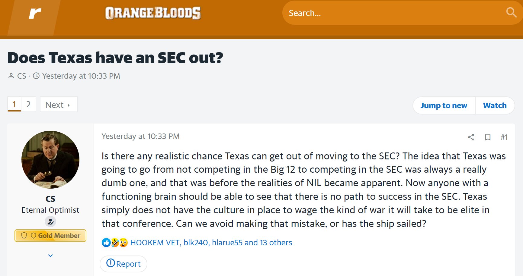 Message Board Geniuses on Twitter: "#Texas fan is wondering if it's too late to get out of that ...
