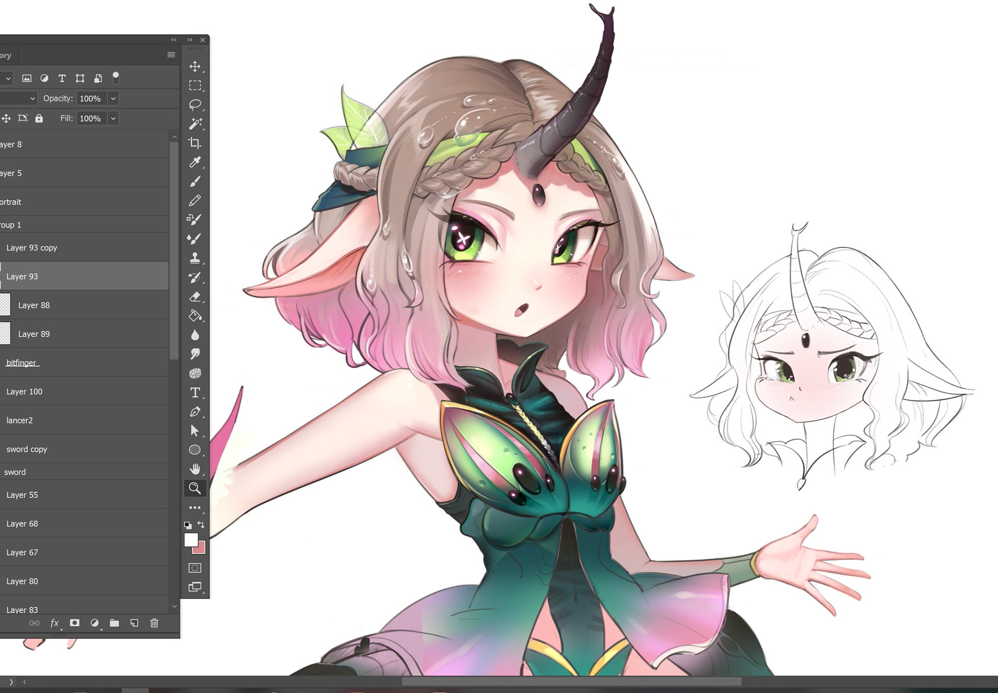 KevinX Live2D I Art x Rig on Twitter: "Bud Lancer vtuber OC concept Wip!😊 Help me name her! # ...