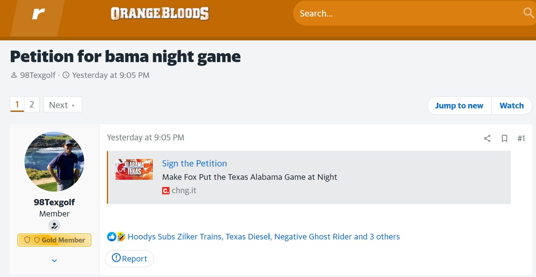 Message Board Geniuses on Twitter: "#Texas fans are signing a petition to force Fox to change ...